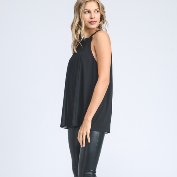 Doe & Rae | Tops | Nwt Doe Rae Flirty Tank Top Cami Blouse Sexy Black ...